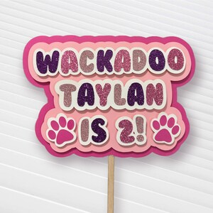 Wackadoo Cake Topper - Etsy