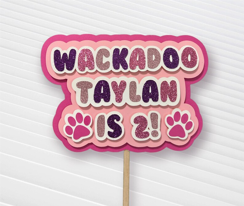 Wackadoo Cake Topper - Etsy