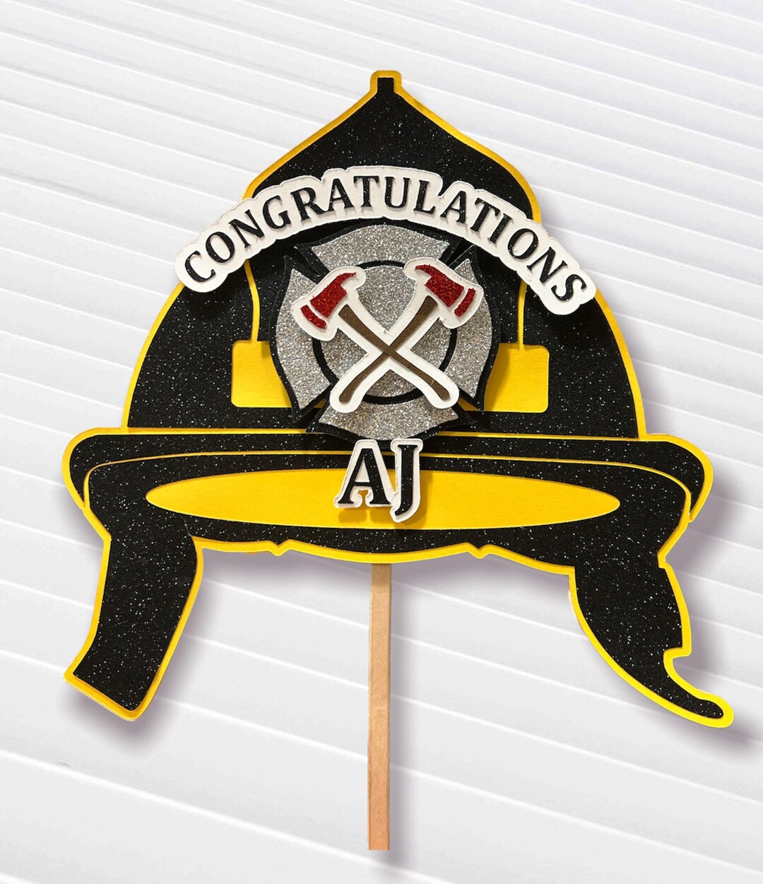 Firefighter Graduation Cake Topper - Etsy