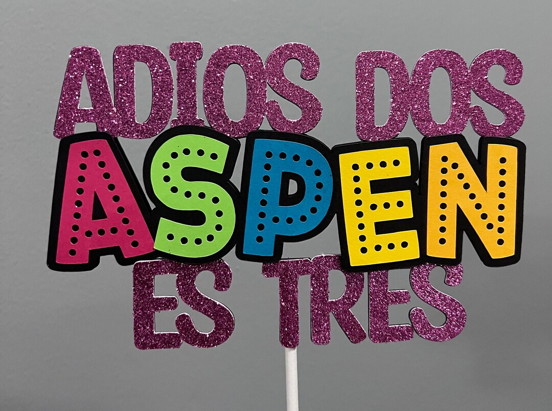 Adios Dos Glitter Cake Topper: Fiesta Third Birthday - Etsy