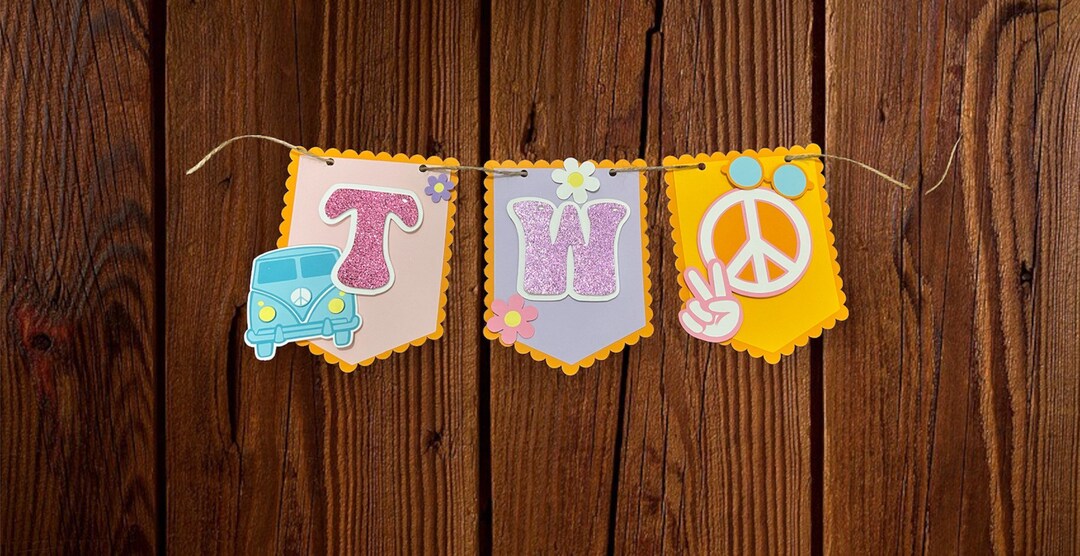 Two Groovy Highchair Banner. Two Groovy Party! Groovy Birthday. Groovy ...