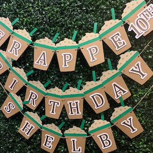 Frappe Birthday Banner: Coffee Lover Party Decor - Etsy