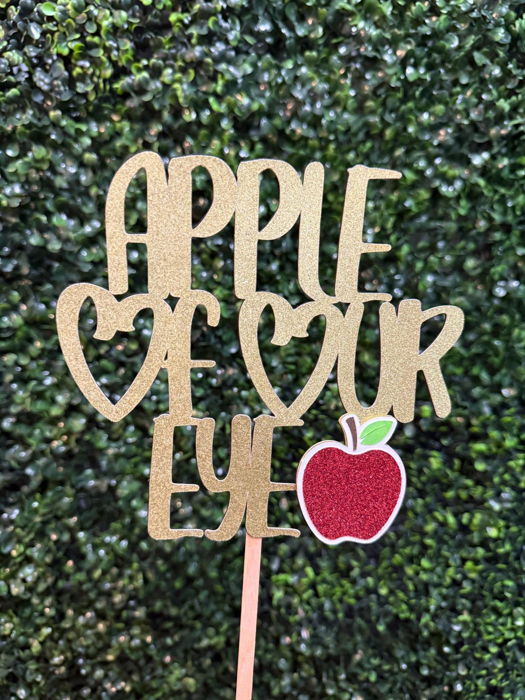 Apple of Our Eye Cake Topper: Glitter First Birthday, Baby Shower - Etsy