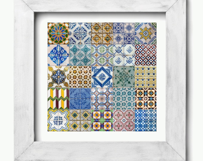 Azulejo Tile Collage From Portugal | Collage of Tiles | Wall Art ...