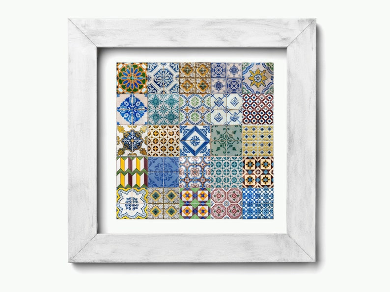 Azulejo Tile Collage From Portugal Collage of Tiles Wall - Etsy