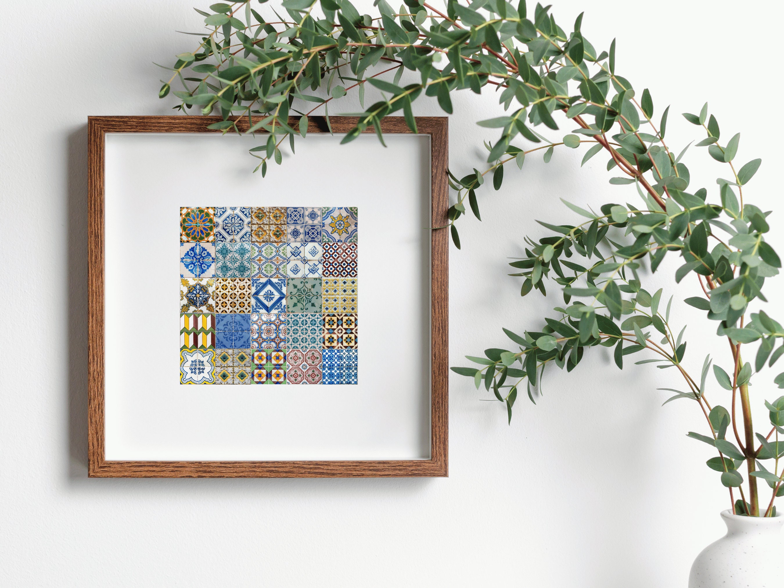 Azulejo Tile Collage From Portugal Collage of Tiles Wall Art Unique ...