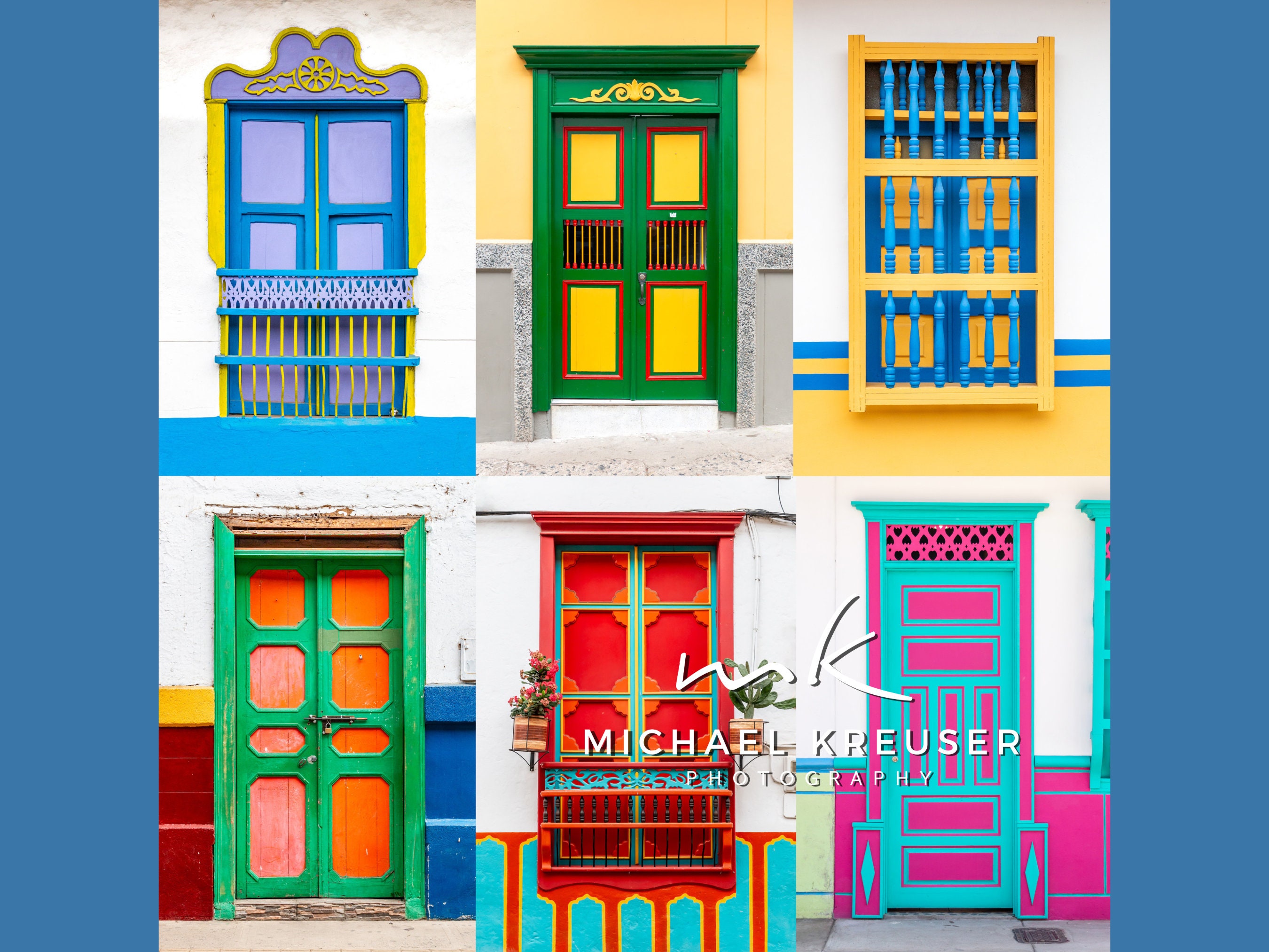 Colombian Doors and Windows Photo Collage Puertas Y Ventanas De ...