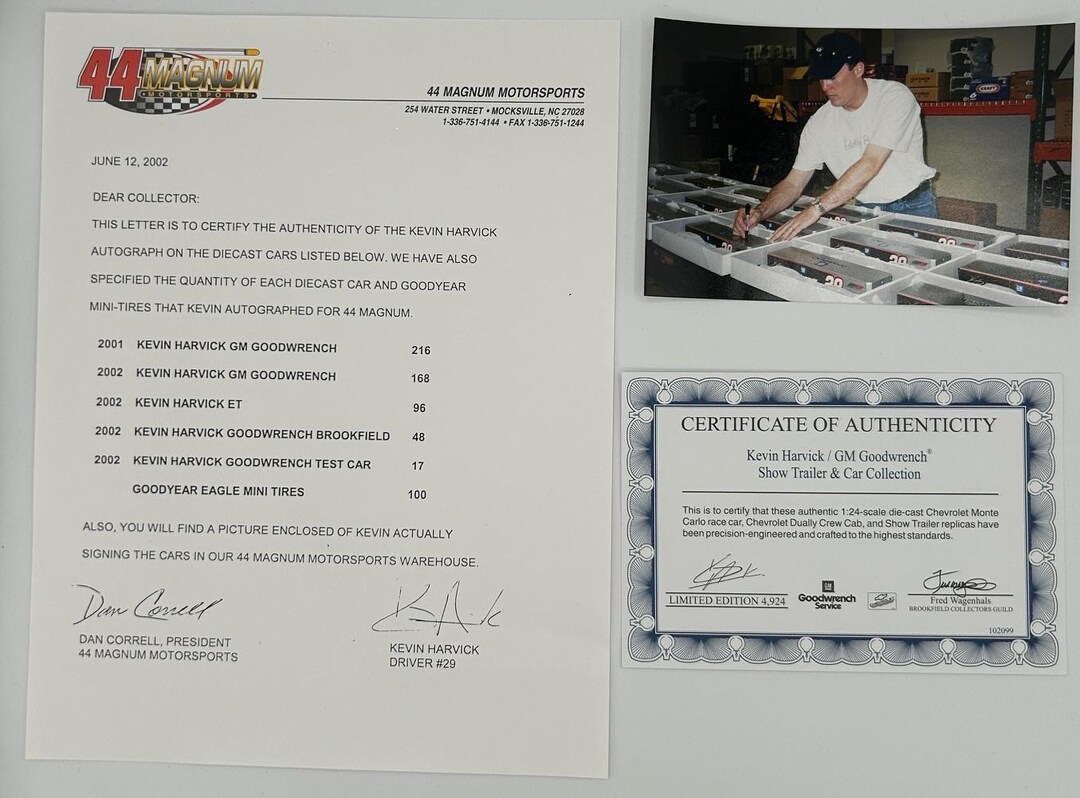 2002 Kevin Harvick Autograph Transport Set - Etsy