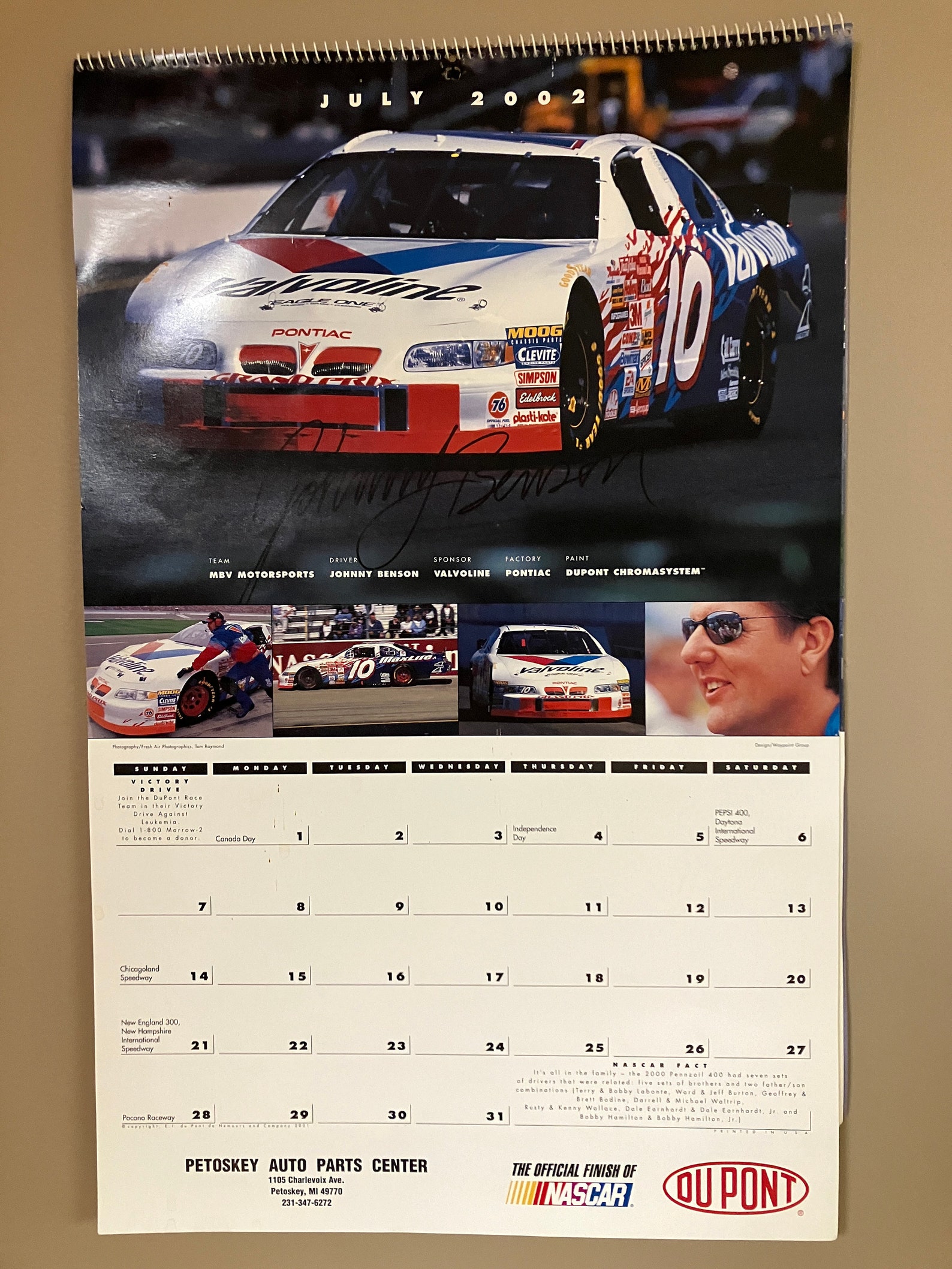 NASCAR 2002 CALANDER - Etsy
