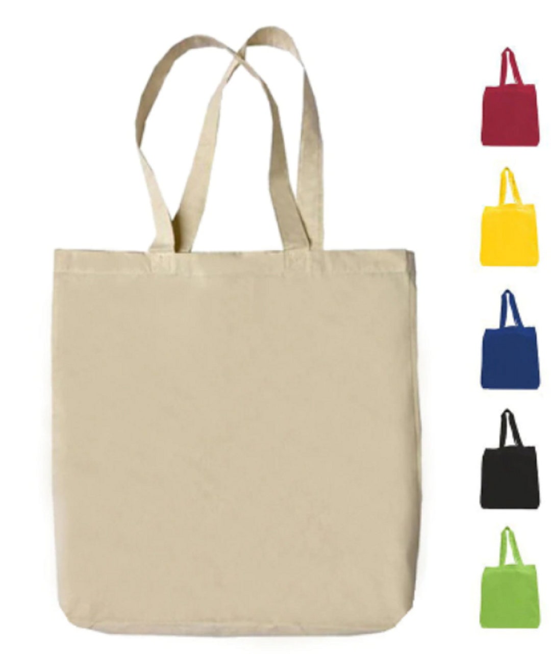 TBF 12 Pack Blank Canvas Tote Bags With Gusset, 100% Cotton Canvas Tote ...