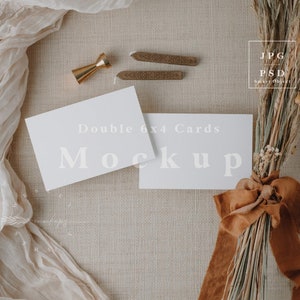 4x6 Mock Up, 4x6 Card Mockup, 6x4 Mockup, Horizontal Invitation Mockup ...