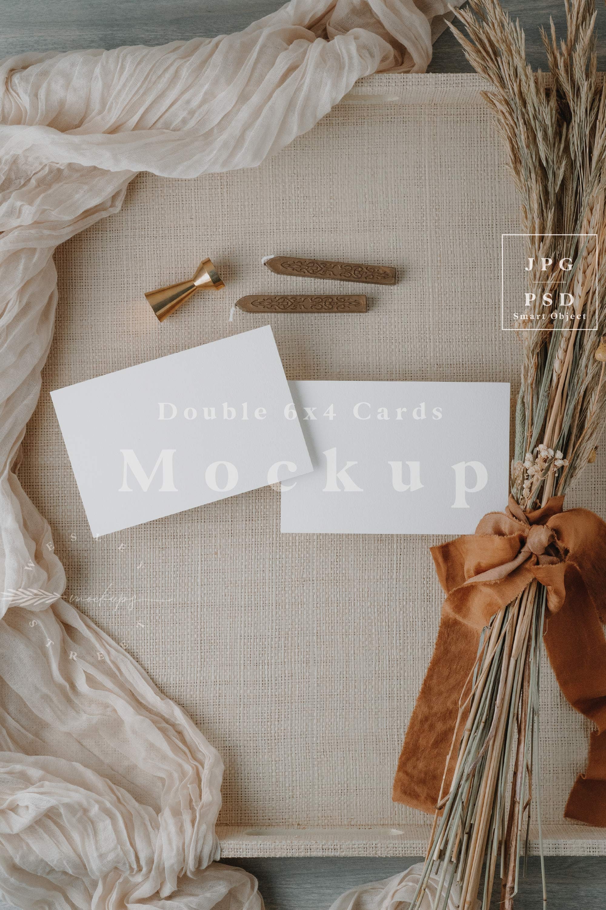 4x6 Mock Up, 4x6 Card Mockup, 6x4 Mockup, Horizontal Invitation Mockup ...