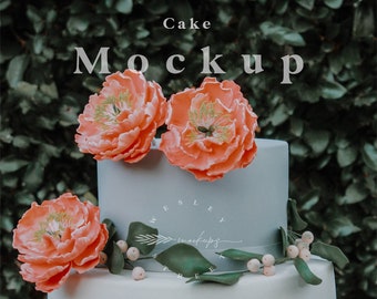 Mockup Cake, Cake Mock Up, Cake Topper Mock Up, Topper Mockup, Cake ...