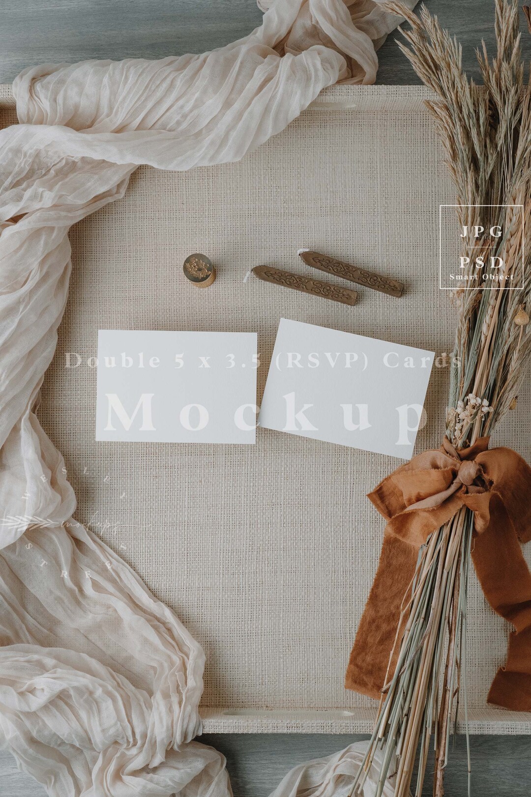 RSVP Card Mockup, Response Card Mockup, Thank You Card Mockup ...