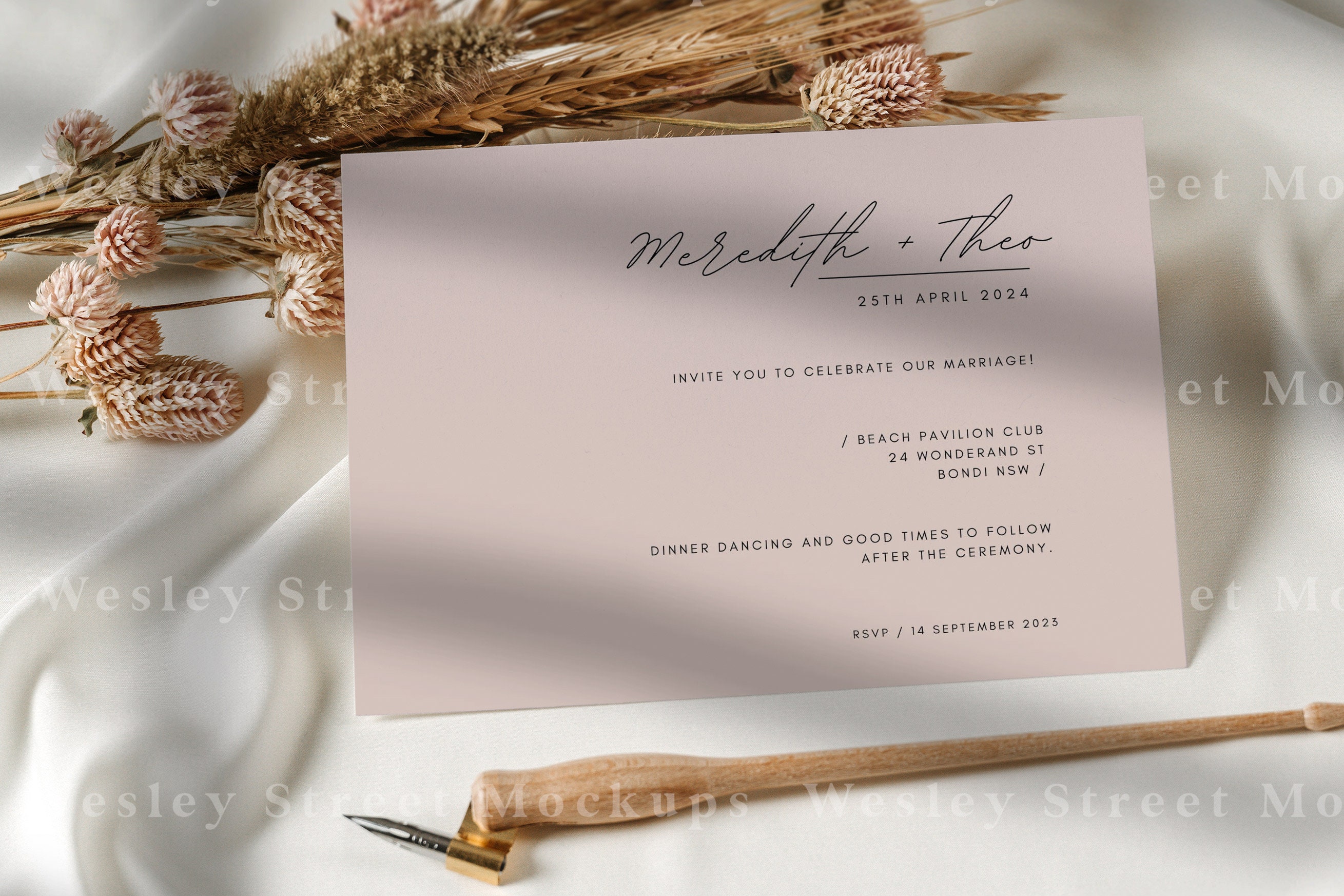 7x5 Card Mockup, Horizontal Card Mockup, Invitation Mockup Horizontal ...