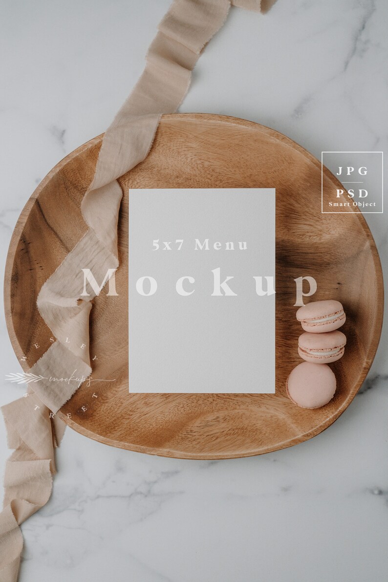 Menu Mockup 5x7 Mock Up 5x7 Mockup Wedding Card Mockup - Etsy