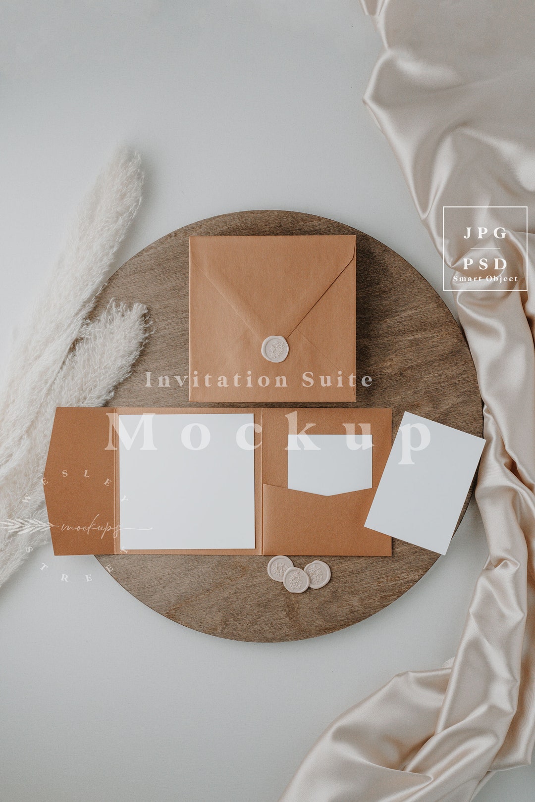 Square Card Mockup, Invitation Suite Mockup, Wedding Invitation Mock Up ...