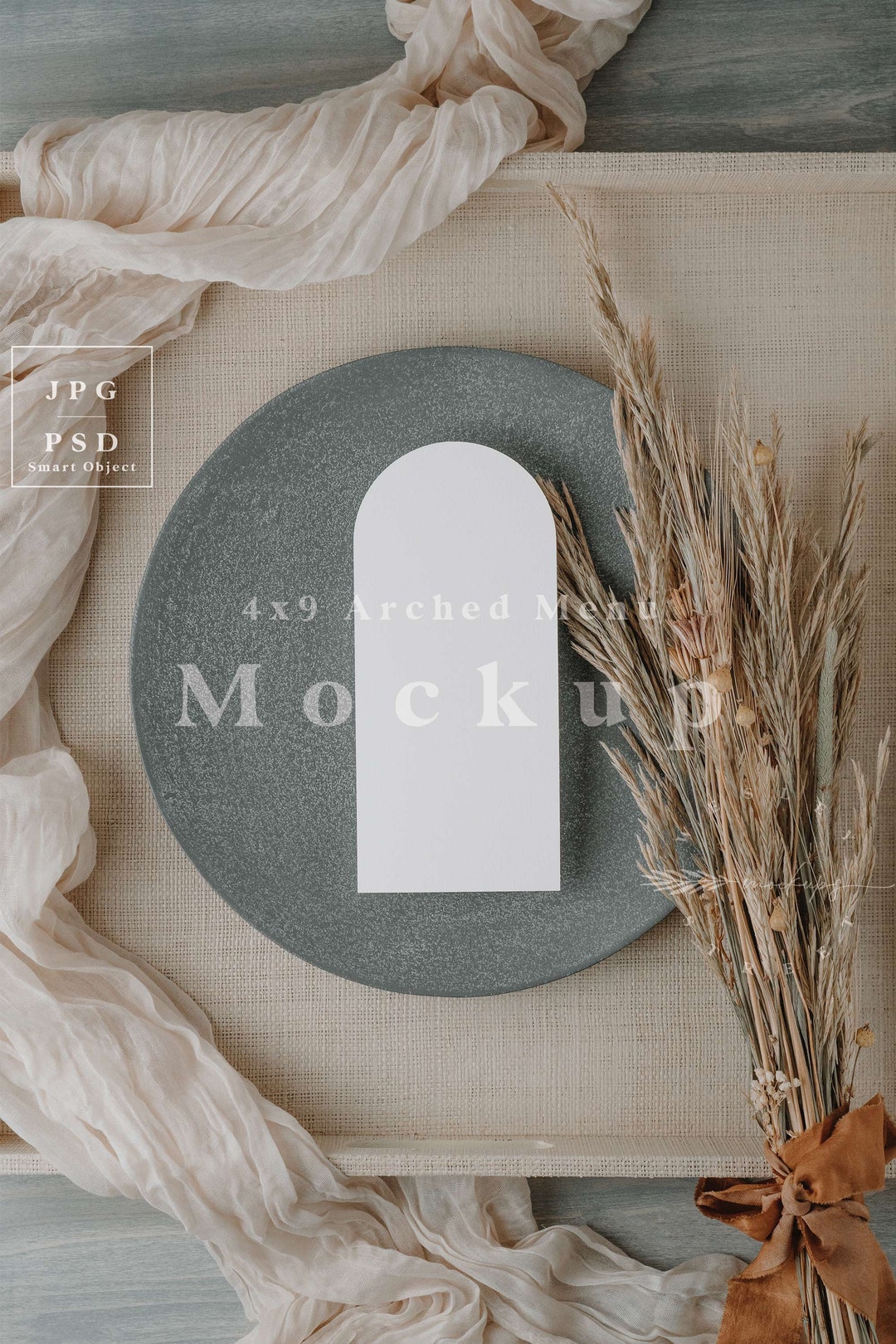 Menu Mockup, Arched Card Mockup, Arch Card Mockup, Wedding Program ...