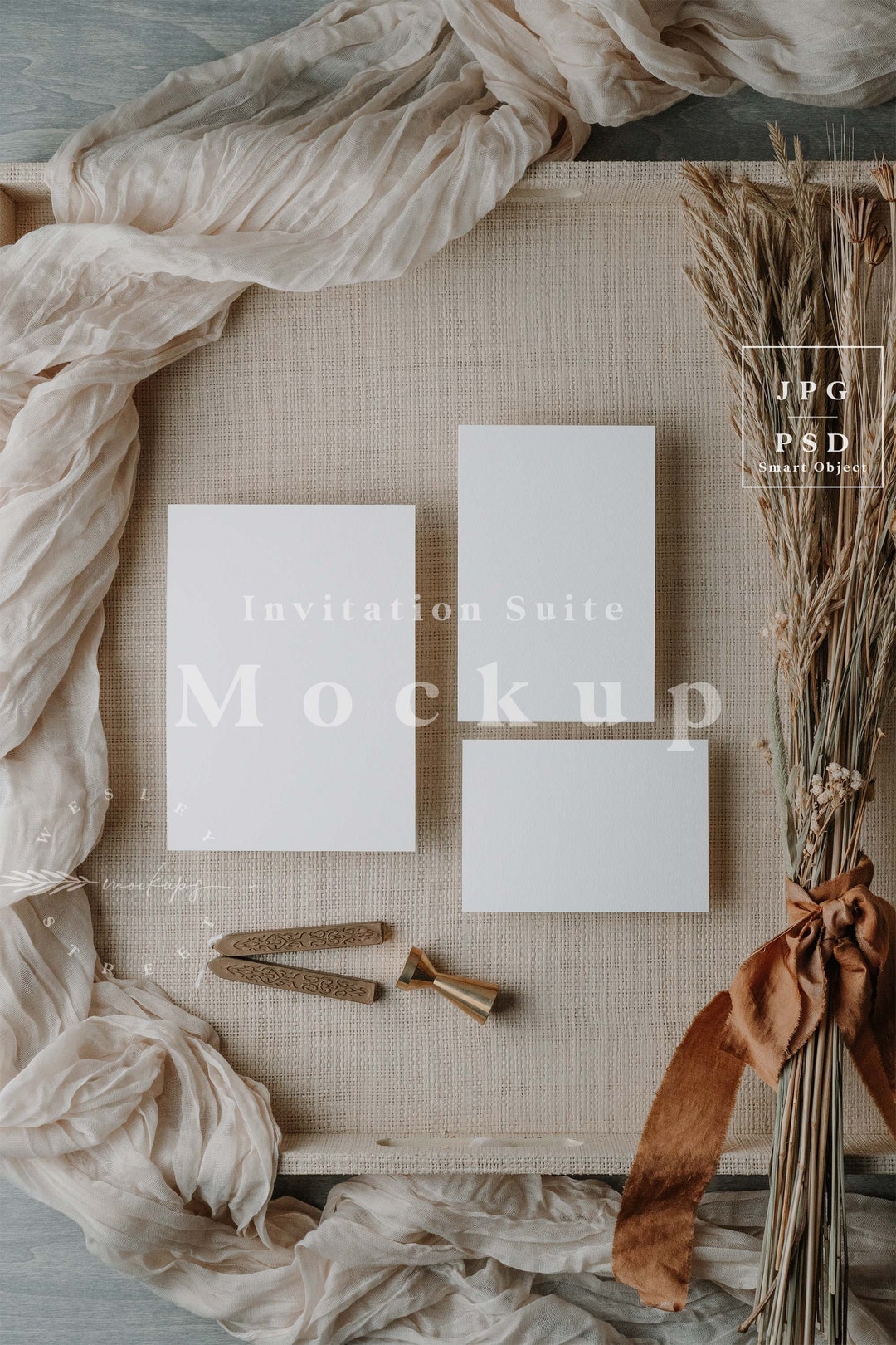 Invitation Suite Mockup, Boho Invitation Mockup, 5x7 Card Mockup ...