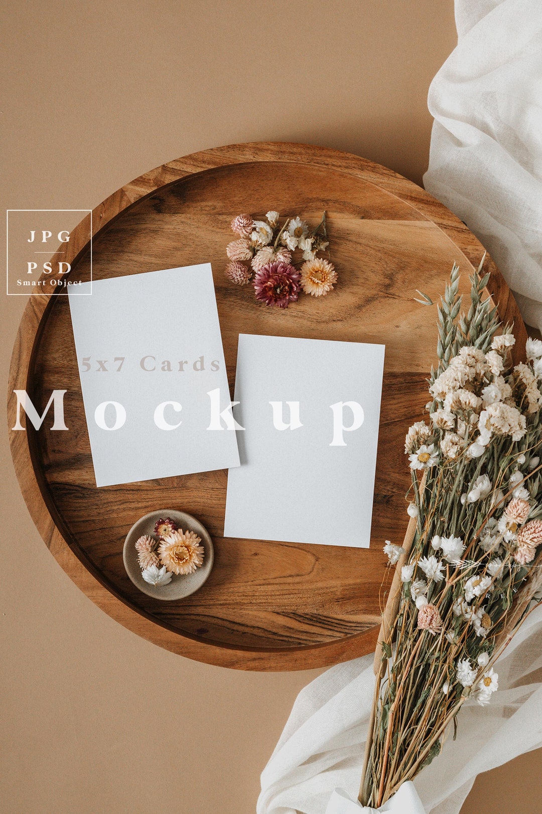 5x7 Invitation Mockup, 5x7 Card Mockup, 5x7 Card Mock Up, Boho ...