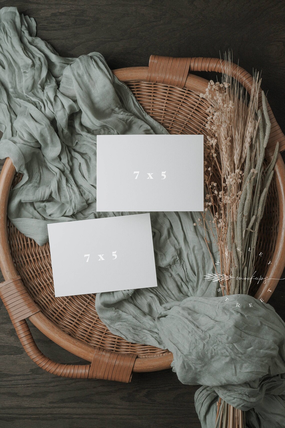 7x5 Mockup, Horizontal Invitation Mockup, Landscape Mockups, Wedding ...