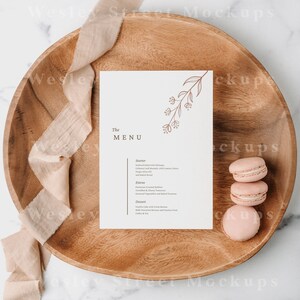 Menu Mockup, 5x7 Mock Up, 5x7 Mockup, Wedding Card Mockup, Wedding Menu ...
