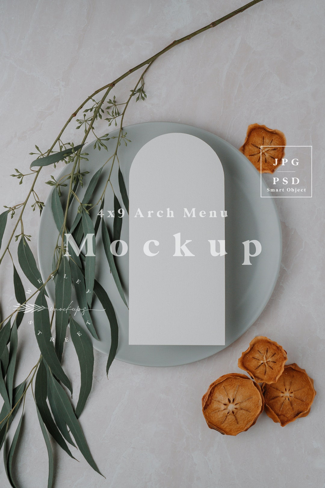 Wedding Program Mockup, Menu Mockup, Arched Card Mockup, 4x9 Mockup ...