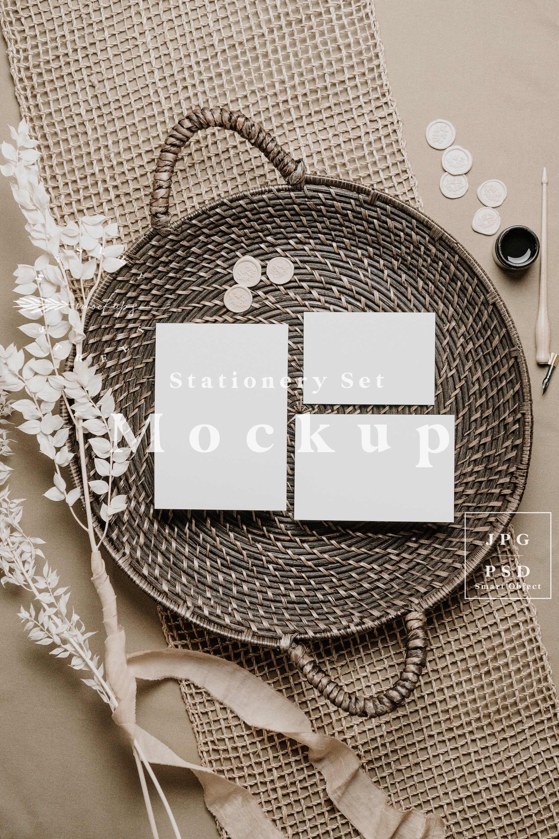 Wedding Invitation Mock Up, Invitation Suite Mockup, Wedding Stationery ...