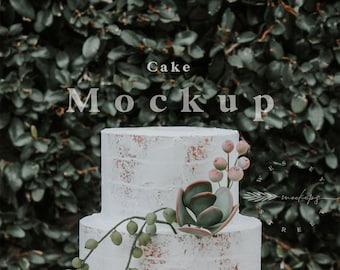 Mockup Cake, Cake Mock Up, Cake Topper Mock Up, Topper Mockup, Cake ...