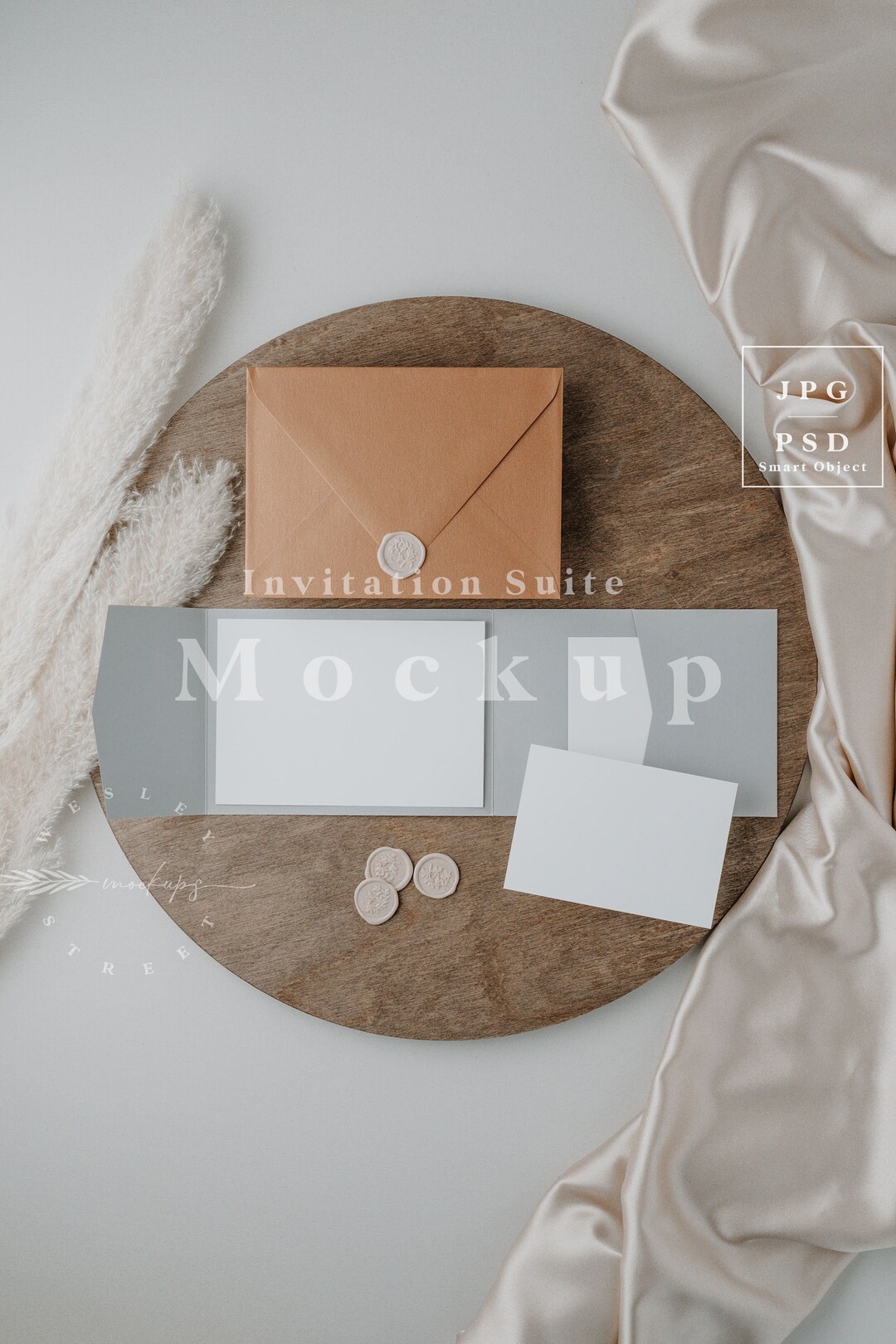 Invitation Suite Mockup, Invitation Mockup Horizontal, 5x7 Invitation ...