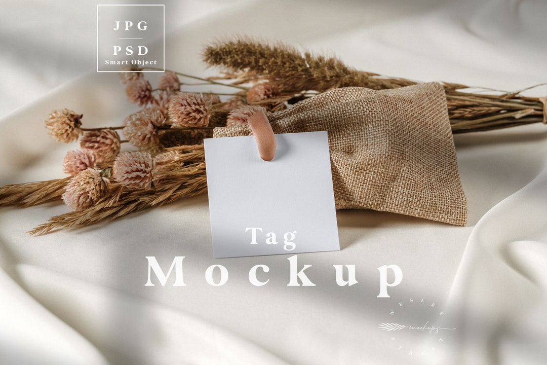 Square Tag Mockup, Gift Tag Mockup, Tag Mock Up, Christmas Gift Tag ...