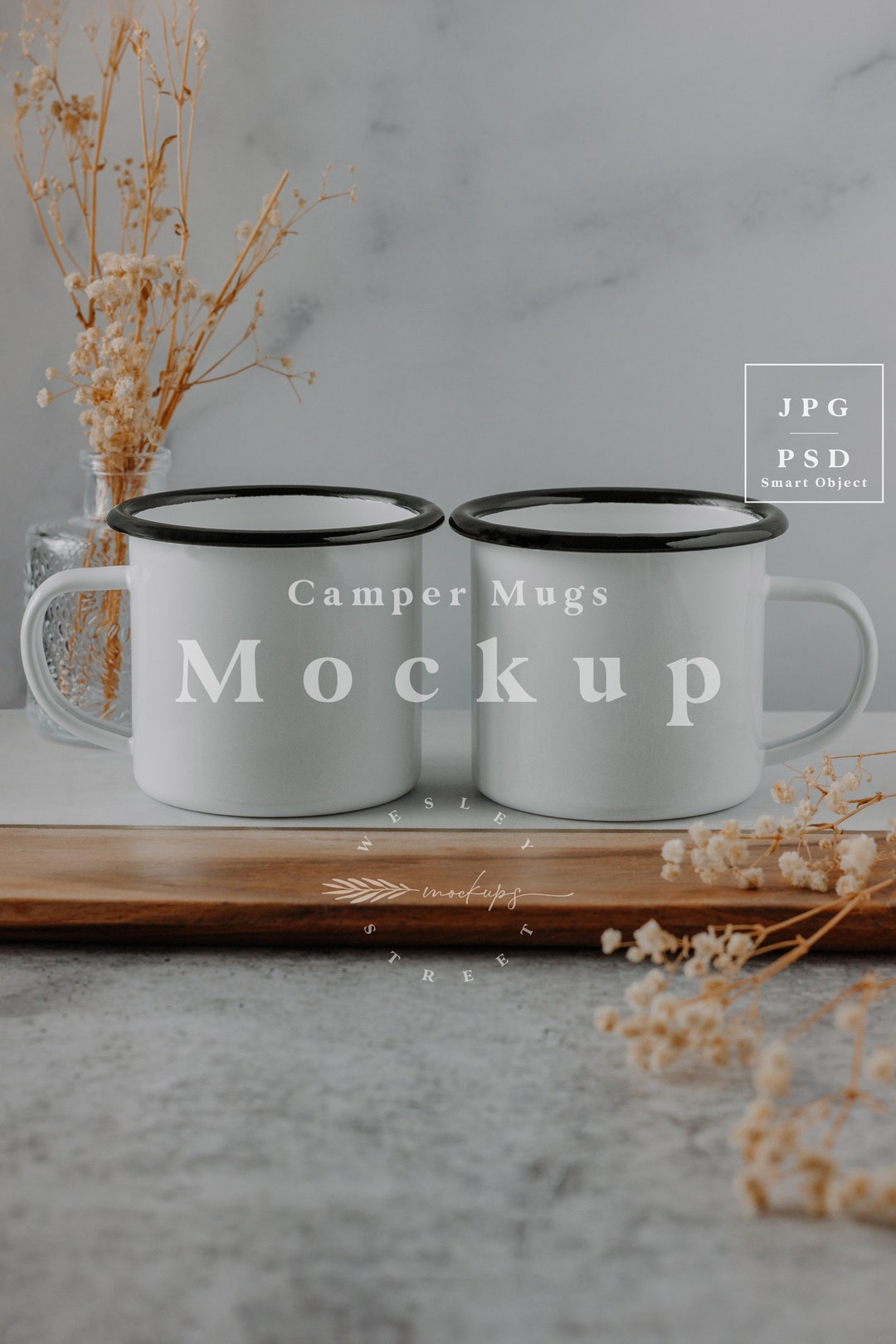 Two Mugs Mockup, Camping Mug Mockup, Double Mug Mockup, Camp Mug Mockup ...