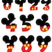 Mickey Mouse Font & Numbers - Etsy