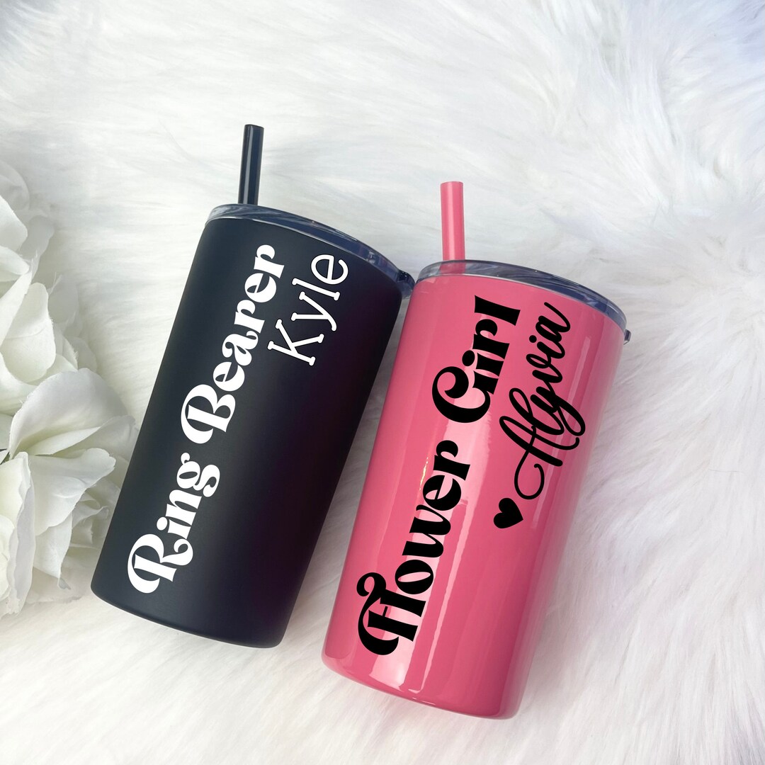 Ring Bearer Tumbler With Name, Flower Girl Tumbler With Name, Custom ...