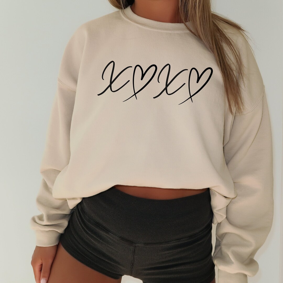 XOXO Sweatshirt, Love Sweatshirt, Heart Sweatshirt, Valentines Day ...