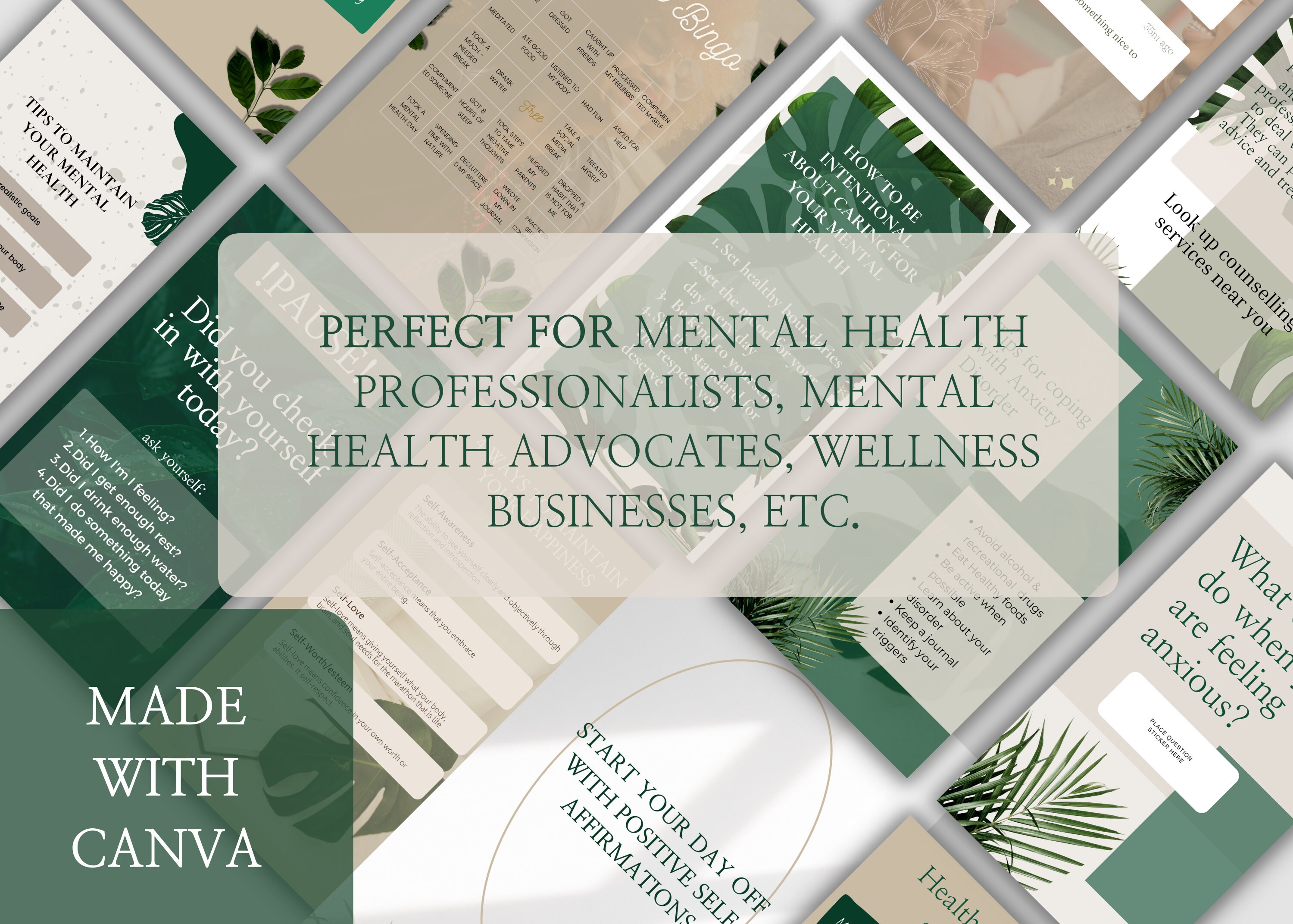 80 Mental Health Templates PACKAGE Story + Feed - Etsy