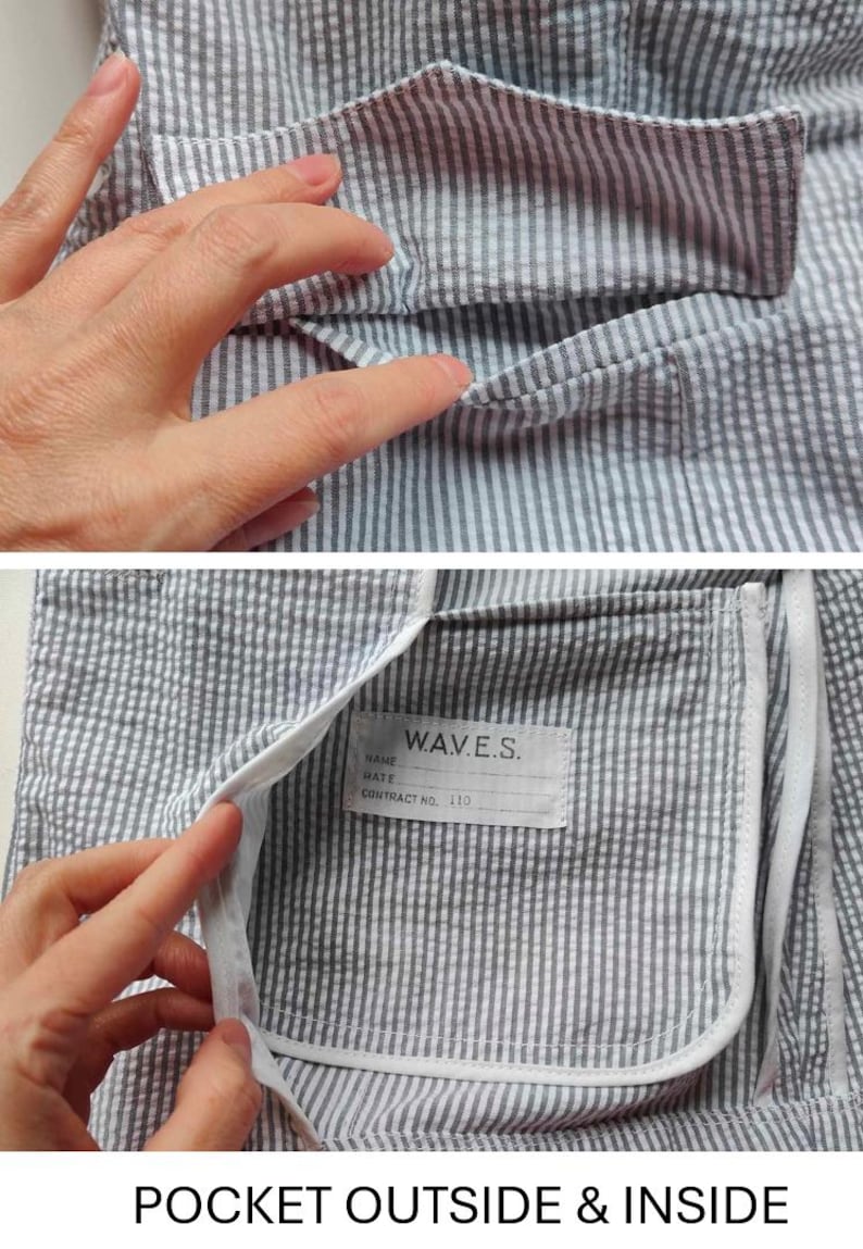 Printable Sewing Pattern – Navy WAVES Seersucker Work Jacket, Part of ...
