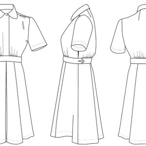 Printable Sewing Pattern – Navy WAVES Seersucker Working Dress - World ...