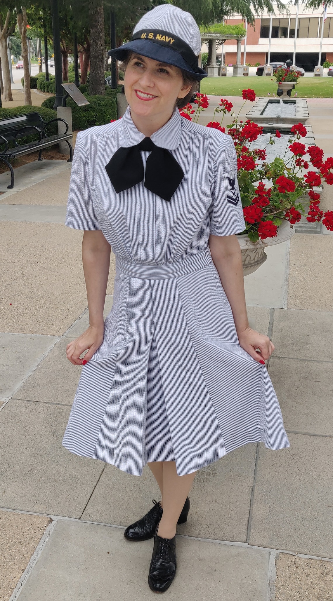 Printable Sewing Pattern – Navy WAVES Seersucker Working Dress - World ...