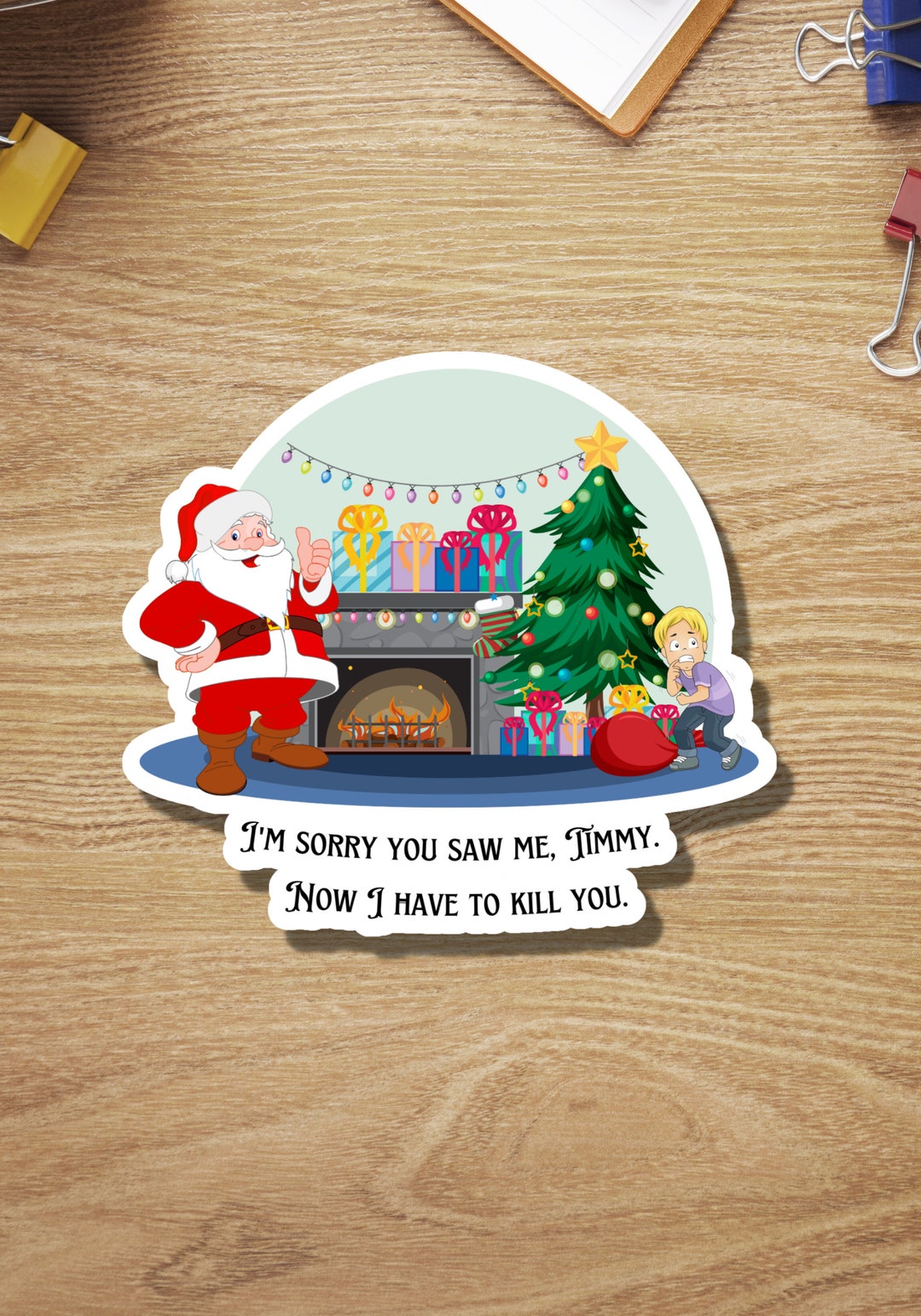 Funny Christmas Sticker, Twisted Christmas Morning, Stocking Stuffer ...