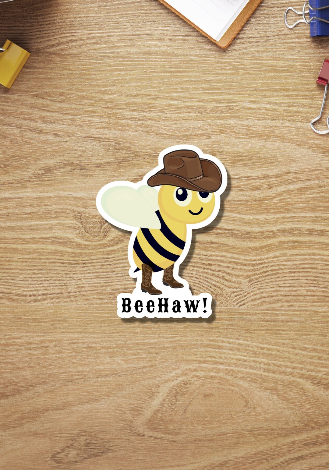 Funny Beehaw, Cowboy Bee Sticker - Etsy