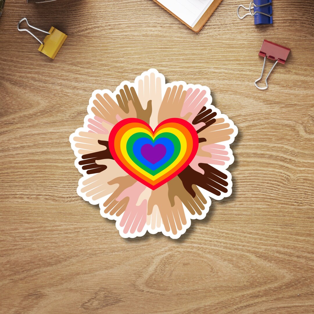 One Love Sticker, Cute Rainbow Sticker, Positive Sticker, Uplifting ...