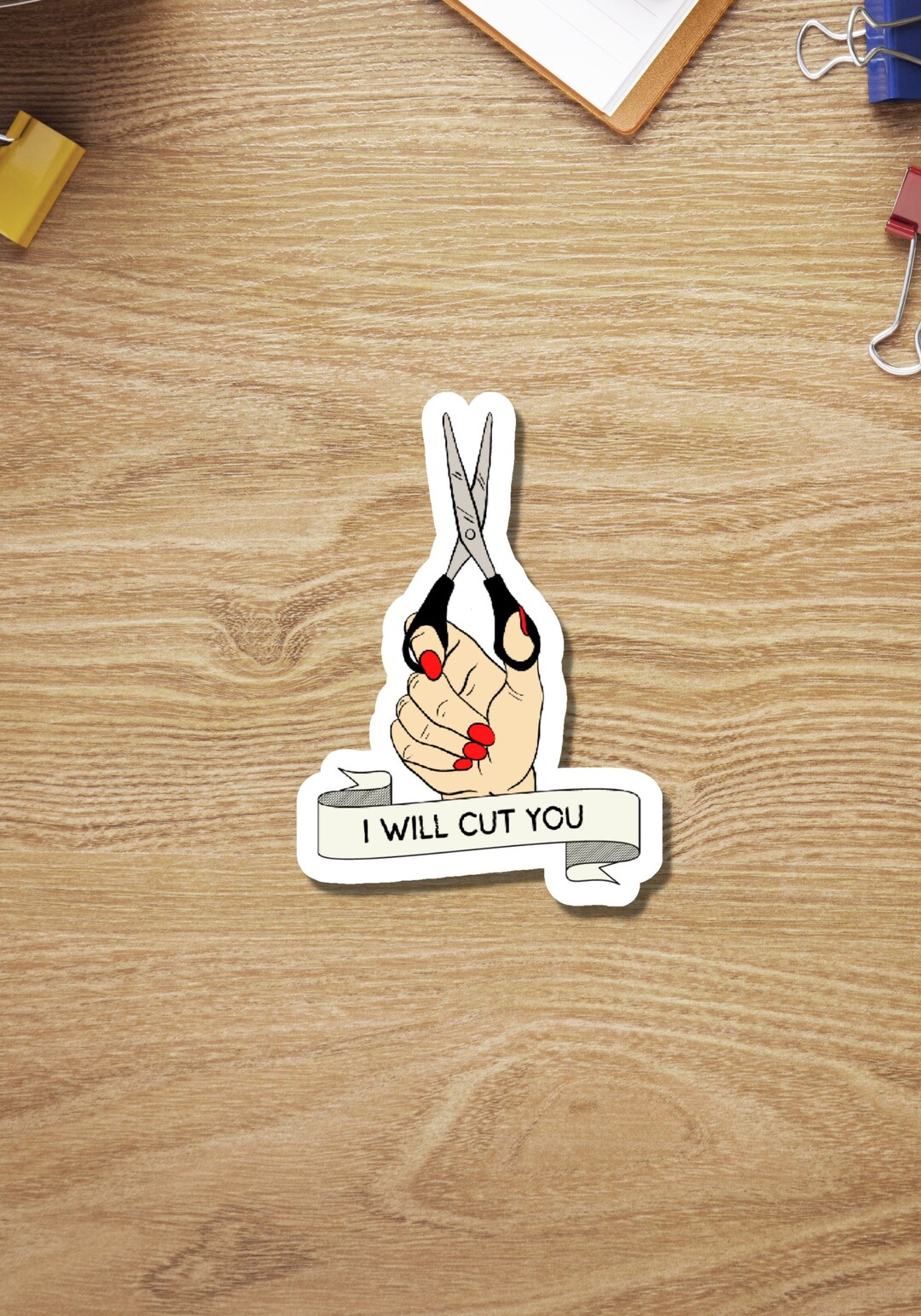 Funny I Will Cut You Sticker Snarky Sticker Sarcastic - Etsy