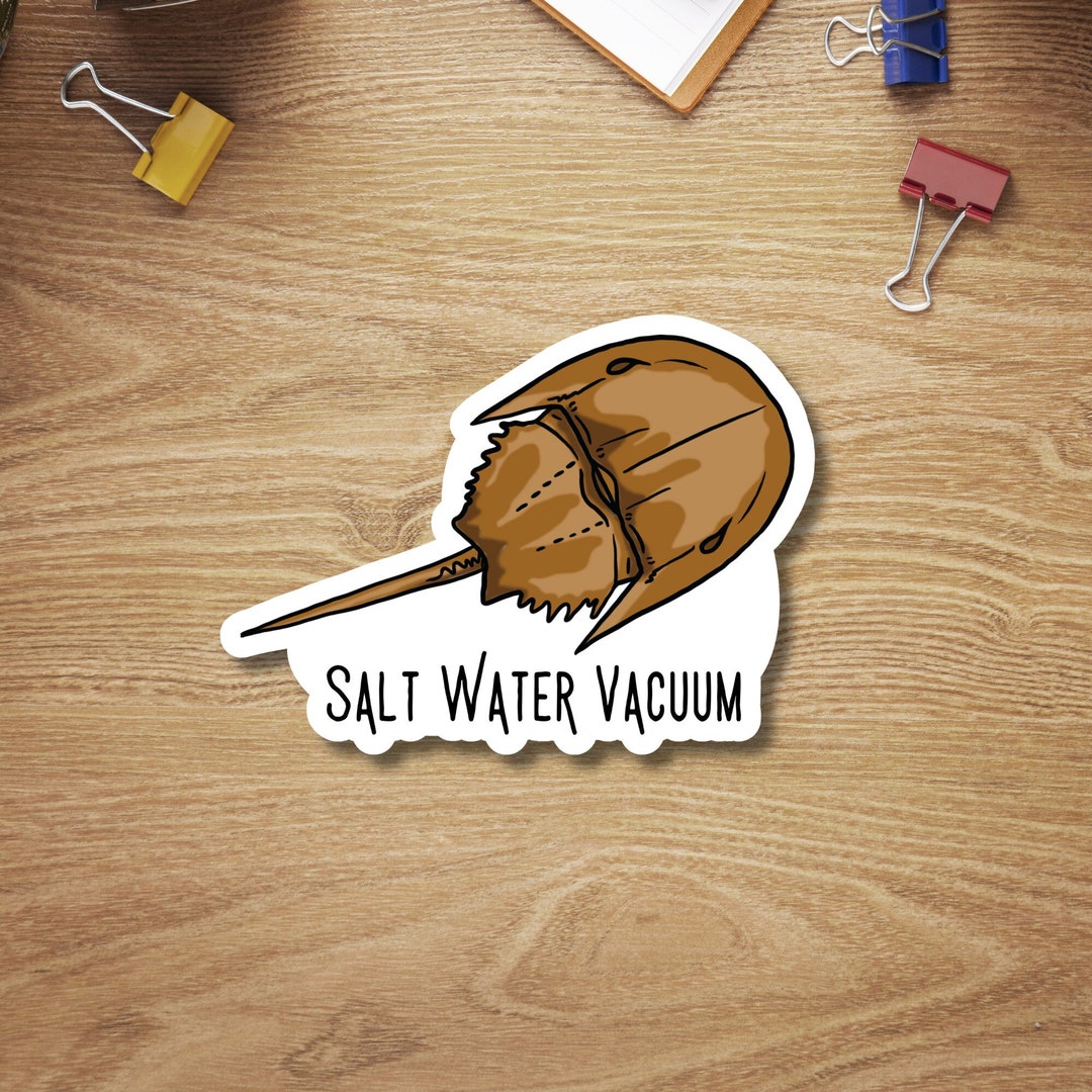 Horseshoe Crab: Salt Water Vacuum Sticker, Funny Crab Sticker, Cute ...