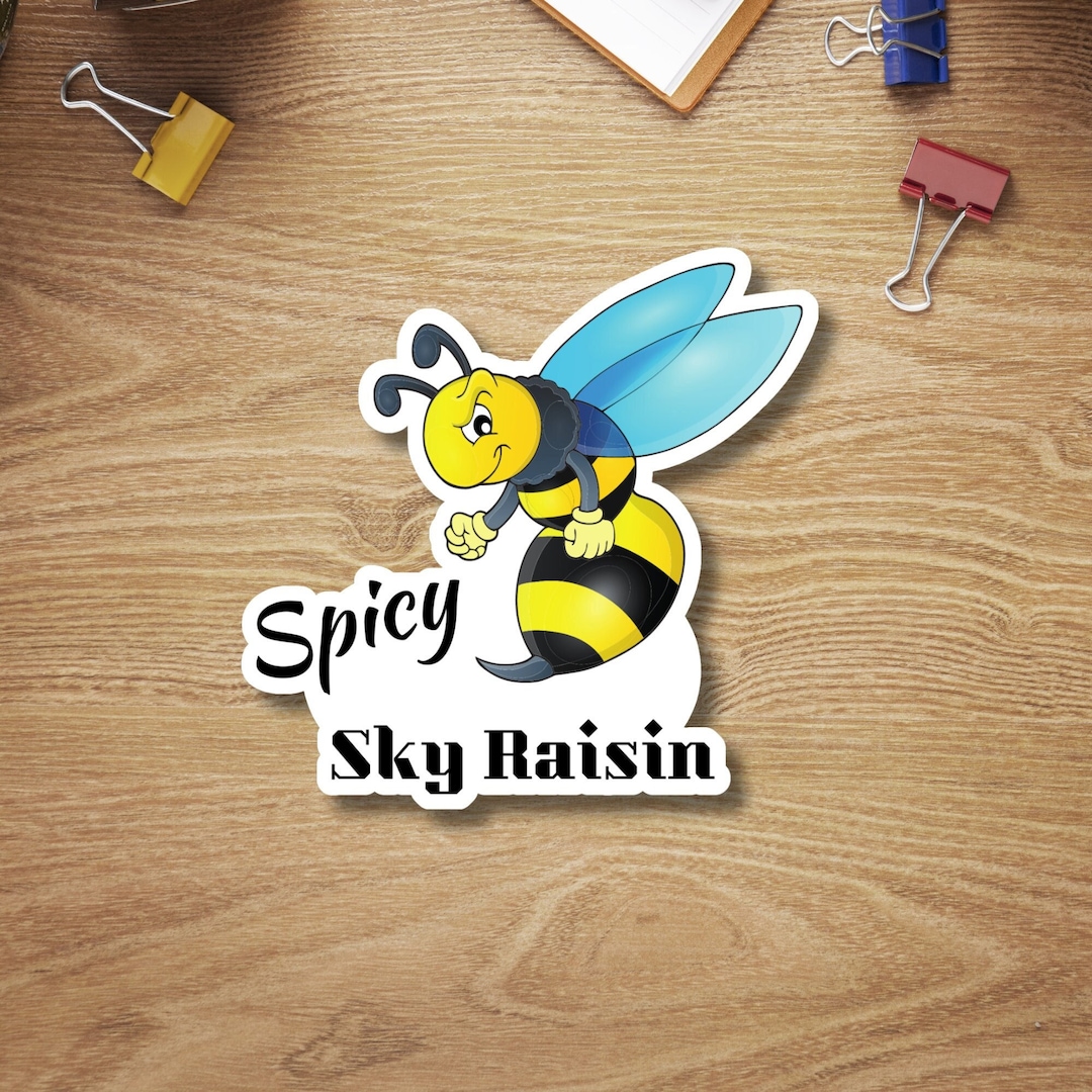 Jellowjacket Wasp: Spicy Sky Raisin Sticker, Funny Yellow Jacket ...