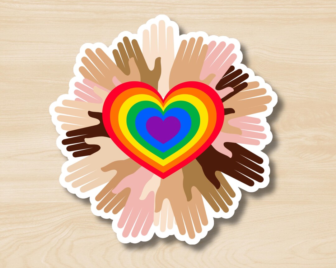 One Love Sticker, Cute Rainbow Sticker, Positive Sticker, Uplifting ...