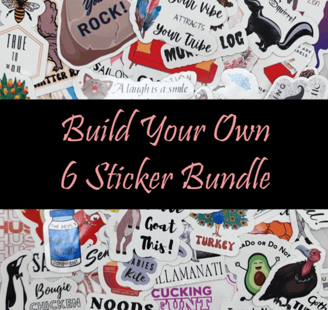 Build Your Own 6 Sticker Bundle Sticker Bundles Laptop - Etsy