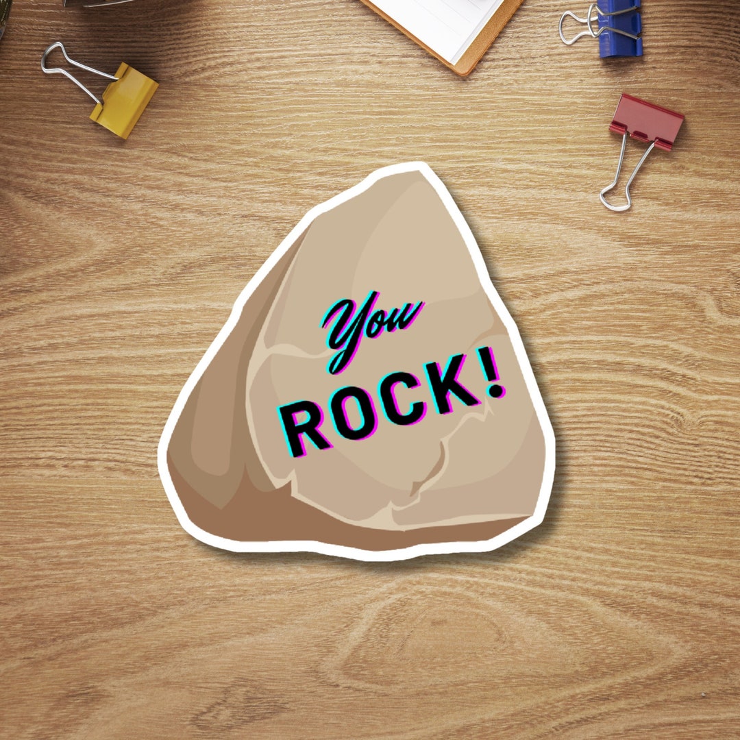 You Rock Sticker, Positive Motivational Sticker, Uplifting Sticker ...