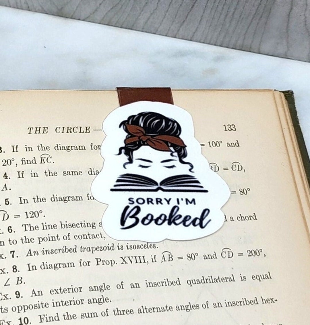 Sorry I'm Booked Magnetic Bookmark, Planner Accessory, Reading ...