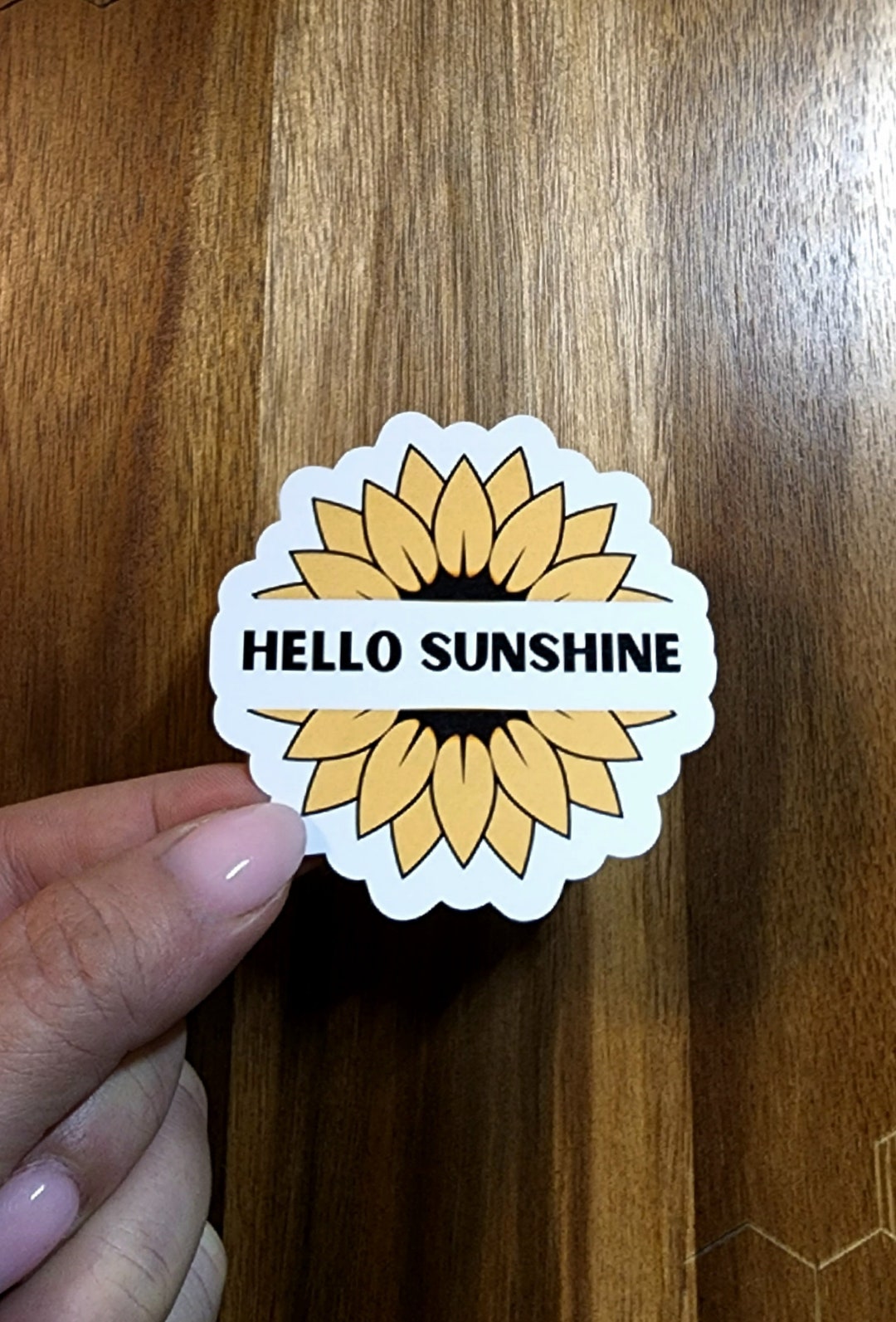 Hello Sunshine Sticker, Sunflower Sticker, Motivational Sticker ...